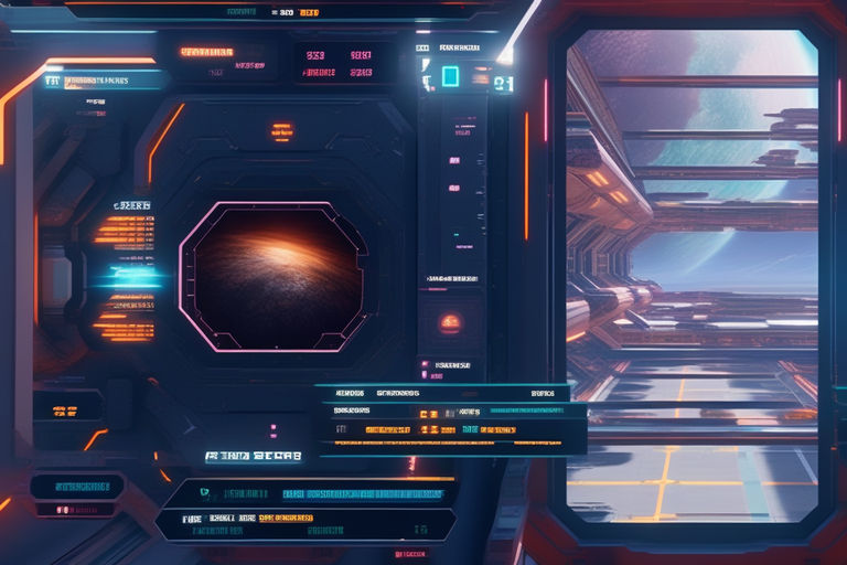 Sci-fi space game UI by BonusGratis - Playground