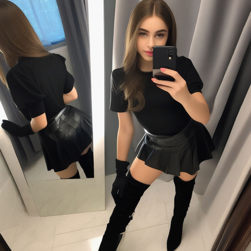 A sexy 12 year old girl. she is dressed in black and is wear... by WhoIsThis? - Playground