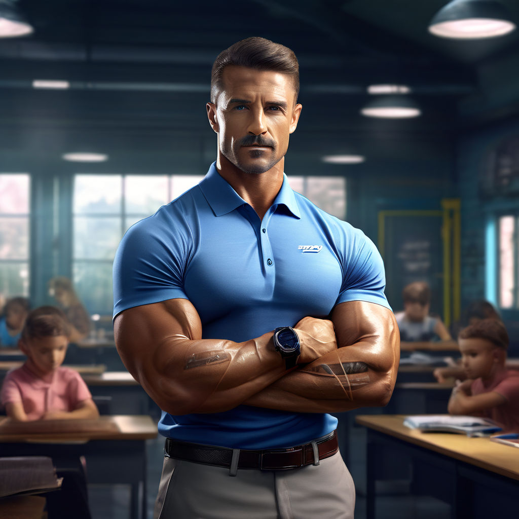 Bodybuilder teacher by Eissiieuehwhhwsh - Playground