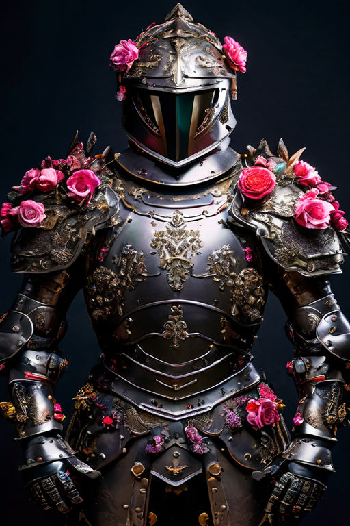 Suit of armor decorated with flowers by Jade Tollis - Playground