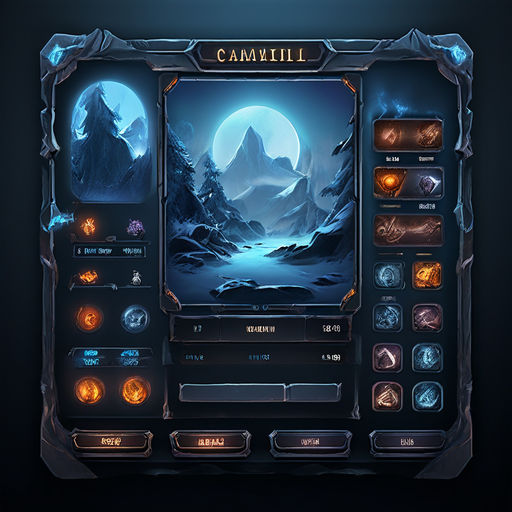 Interface game menu by Dorian - Playground