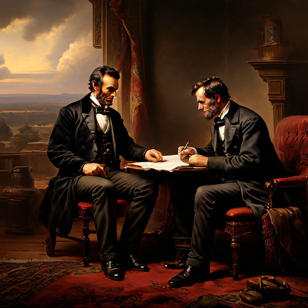 Abraham lincoln signing the emancipation proclamation by Kelli ...