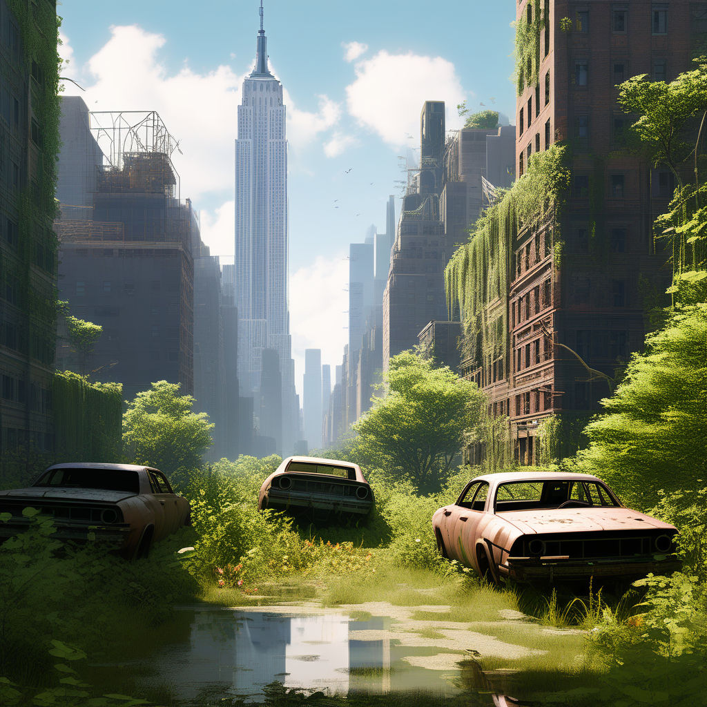 Post-apocalyptic New York City entangled in lush overgrowth by Karl ... Post-apocalyptic New York City entangled in lush overgrowth by Karl ...
