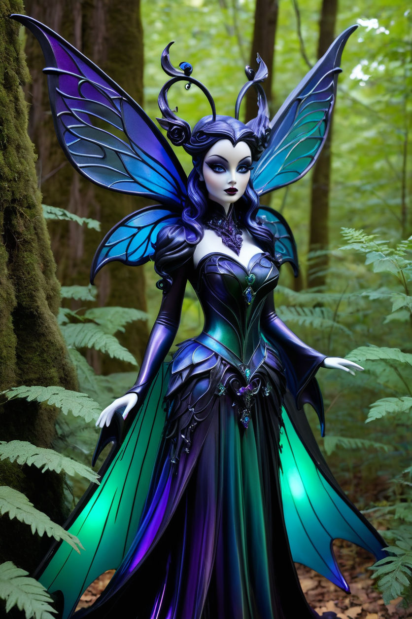 A plastic sculpture of a Gothic Sylph with dark fairy elemen... by ...