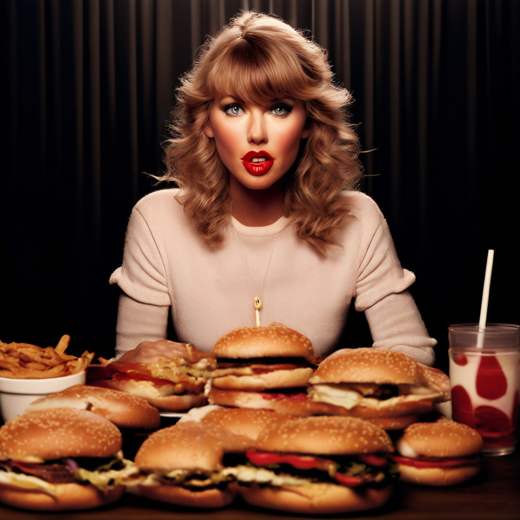 Taylor swift eating tons of burgers by Colman Fischette - Playground