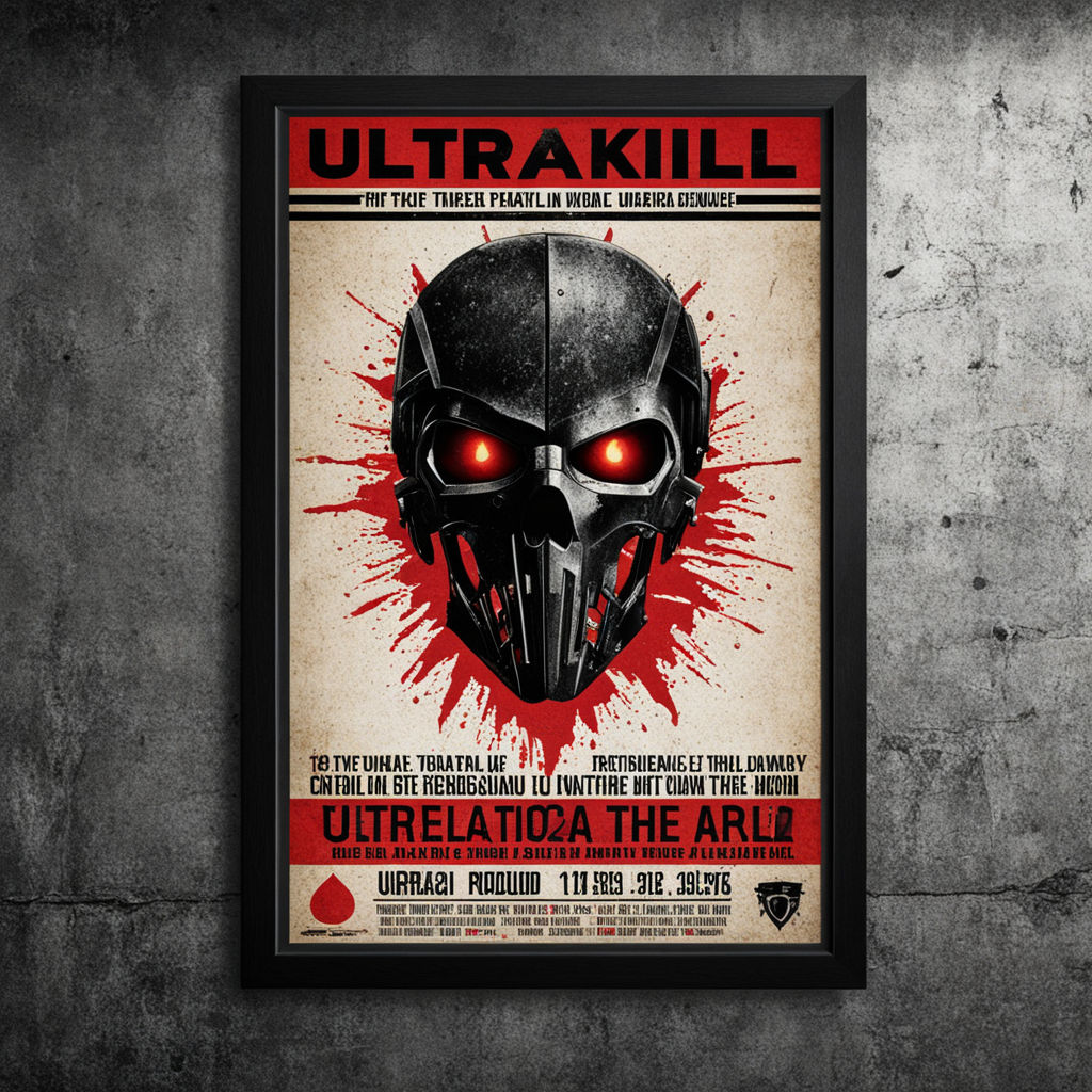 Realistic recreation of the first ultrakill. poster of the v... by Seah ...