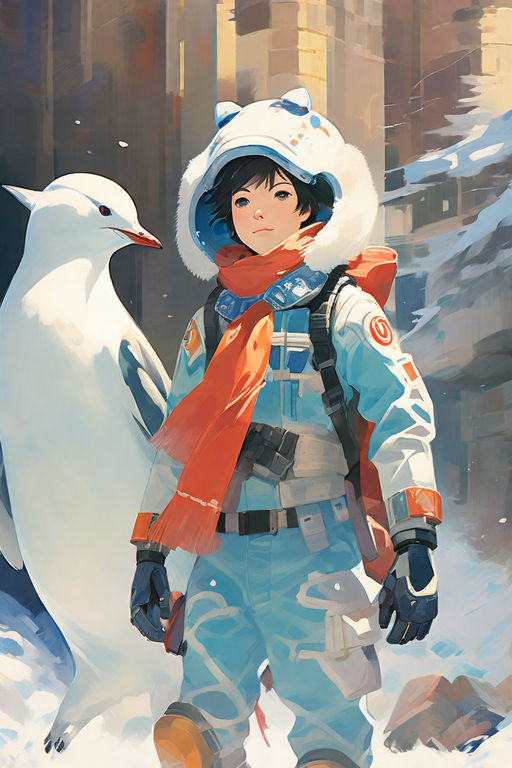 An anime concept illustration of a tokusatsu hero with a blu... by ...