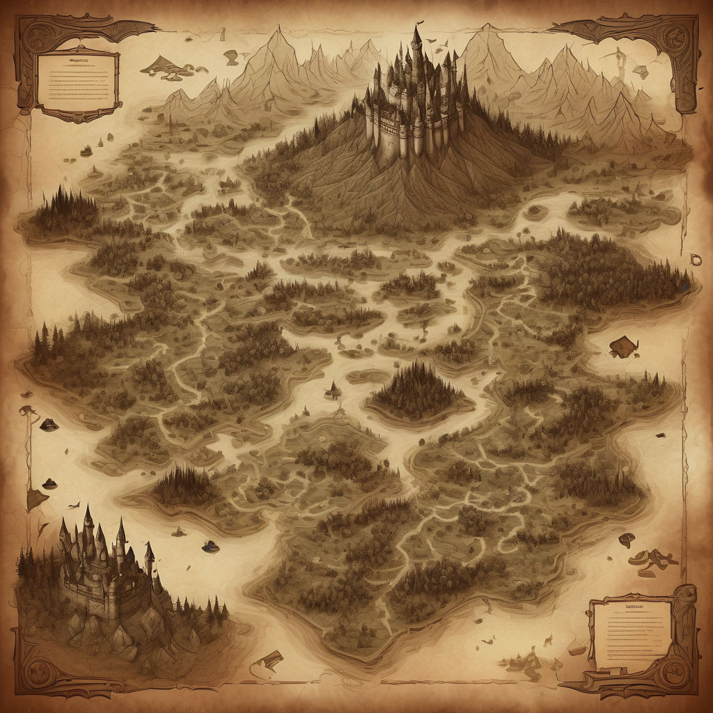 RPG-style world map showing forests by URBAN - Playground