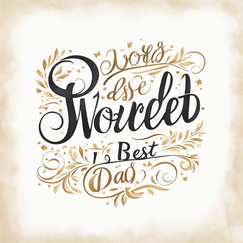 "Create a handwritten-style text design that says 'World's B... by ...