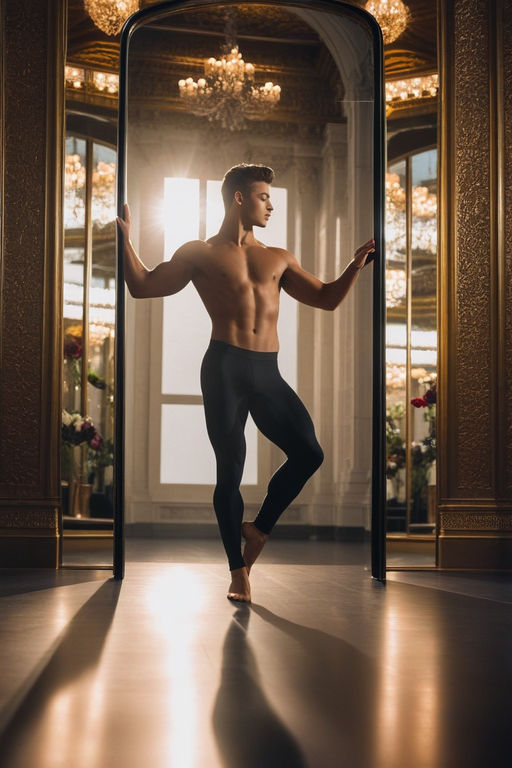 A fit guy dancing ballet in mirror room by Gary Feels Love - Playground