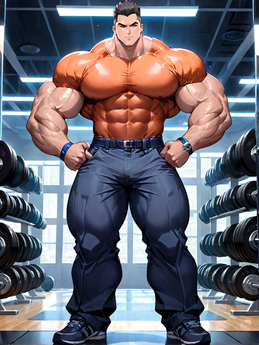Very muscular hunk with huge arms and enormous pecs by VitalLacerda - Playground