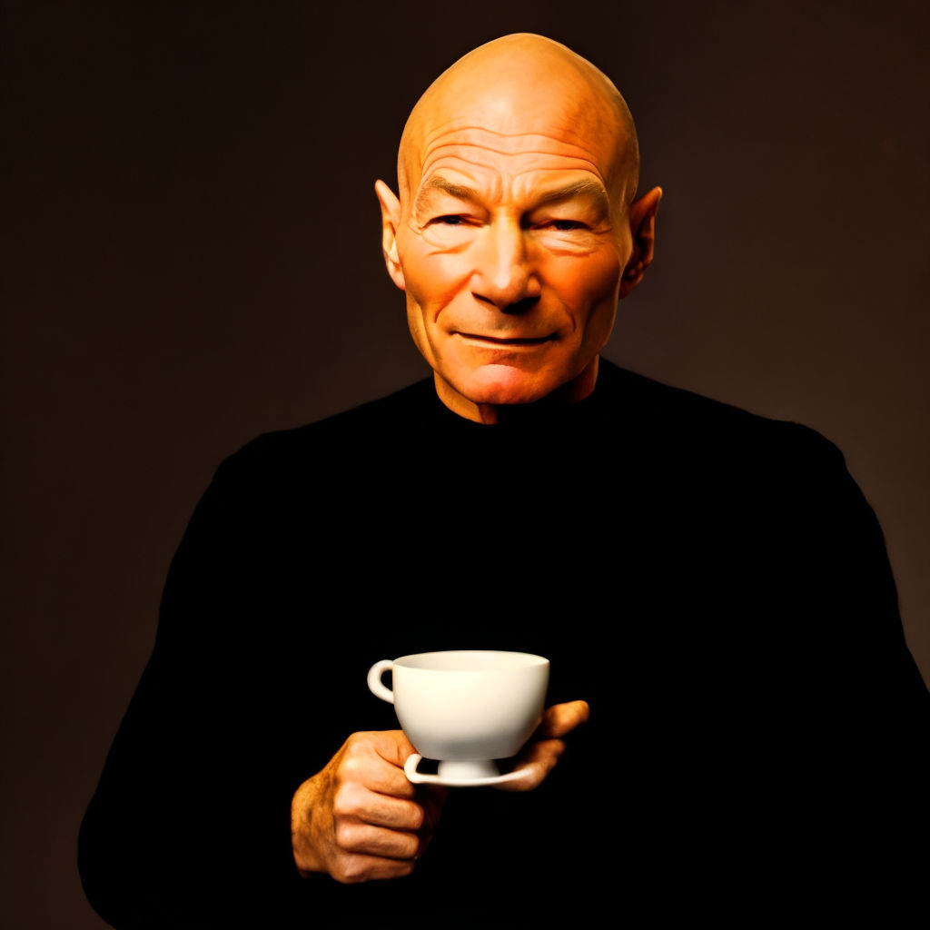 Realistic photography of British actor Patrick Stewart in Je... by ...