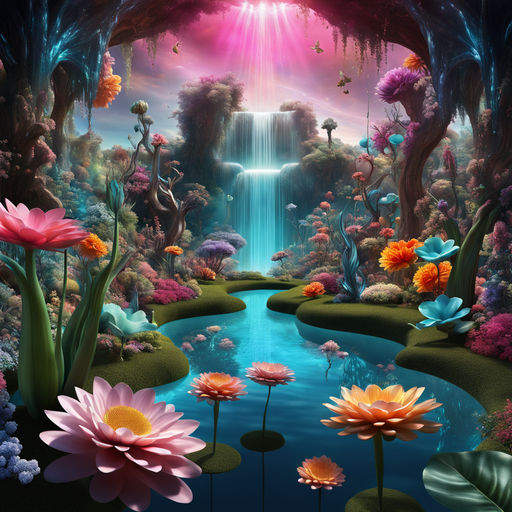 Garden of Eden transformed into a fusion of futuristic flora... by Food ...