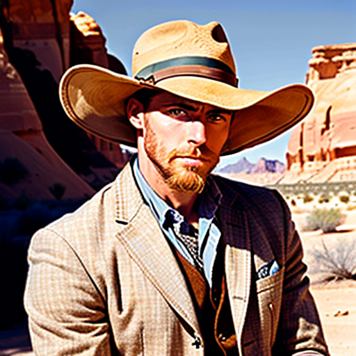 Stylized portrait of a handsome white man with an incredibly... by ...