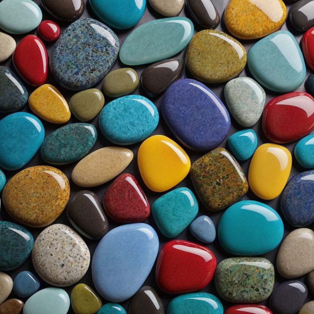 Create a stunning mosaic masterpiece with square shaped pebb... by ...