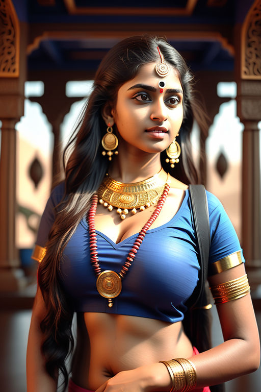 Busty Long Shot Of A Young Beautiful South Indian Girl Kavya By Gv Playground