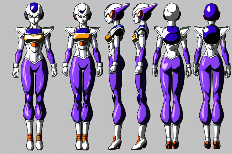 Character model sheet of a female frieza from dragon ball z by hugo ...