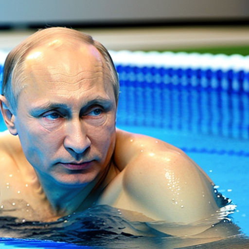 Vladimir Putin in swimming pool by Ярослав Ковязин - Playground