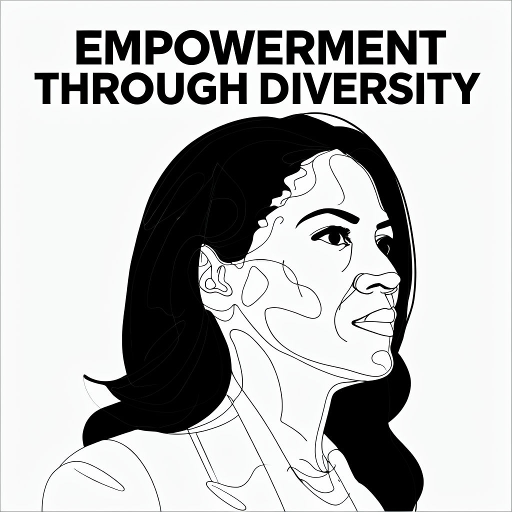 Minimalist Kamala Harris Continuous Line Art With Empowerment Quote Minimalist Kamala Harris Continuous Line Art With Empowerment Quote
