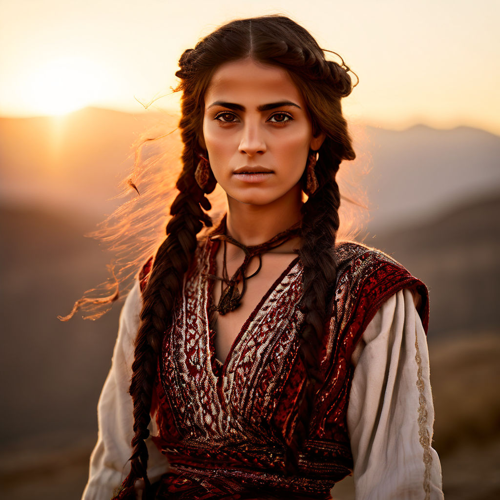 Kurdish Girl Clad In Traditional Attire By Nehir Durukan Playground