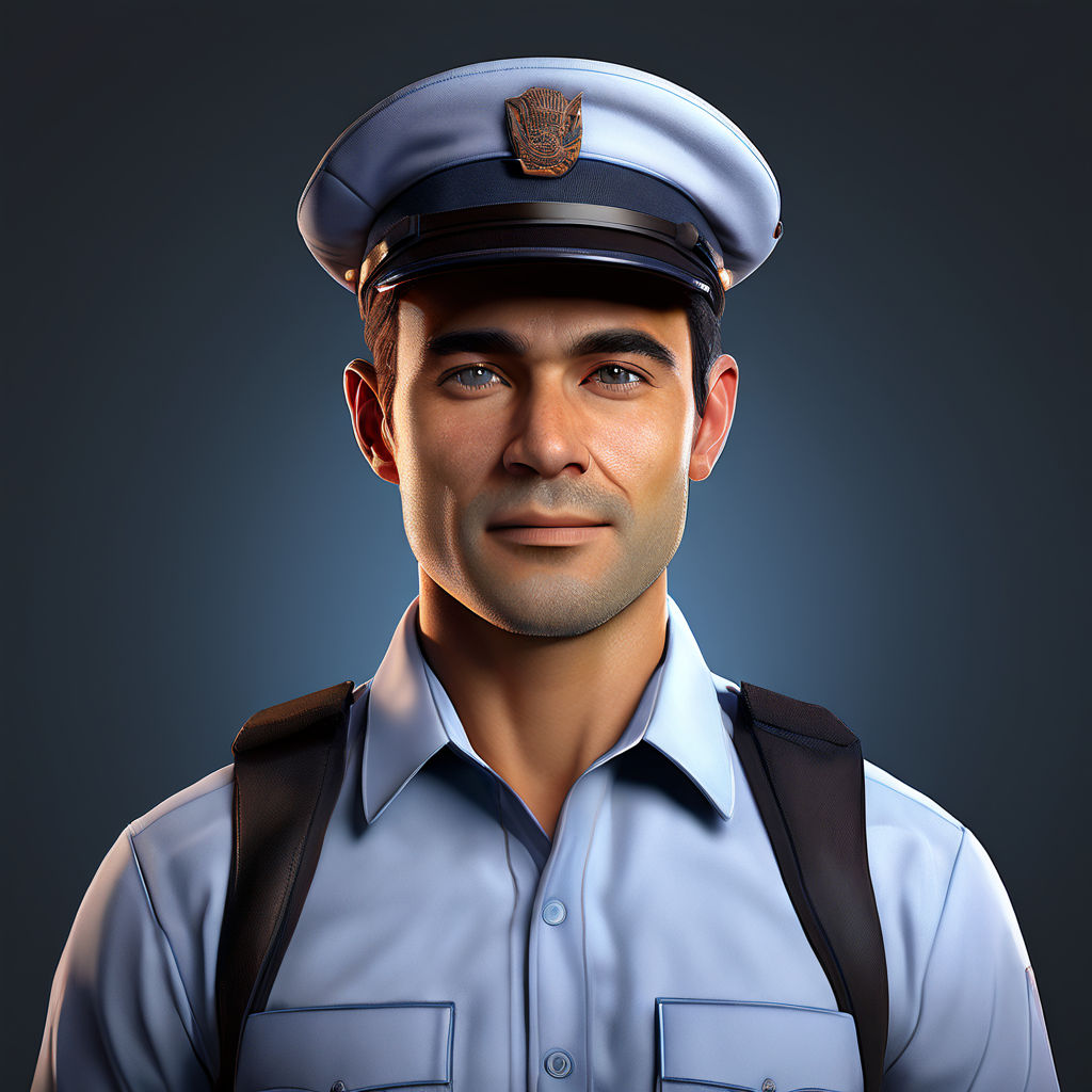 Make a realistic avatar of bus driver male front pose by Ali Irfan ...