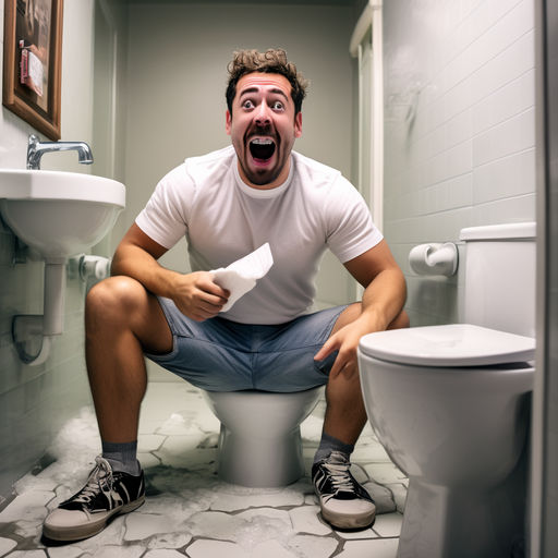 A guy who is struggling to poop by Austin Parsley - Playground
