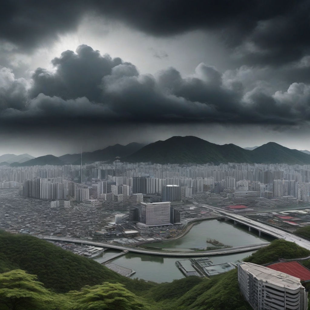 Create a realistic illustration in a 16:9 aspect ratio depic... by 대한제국 ...