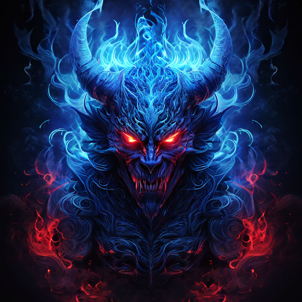 A devil is the personification of evil as it is Blue flame f... by ...