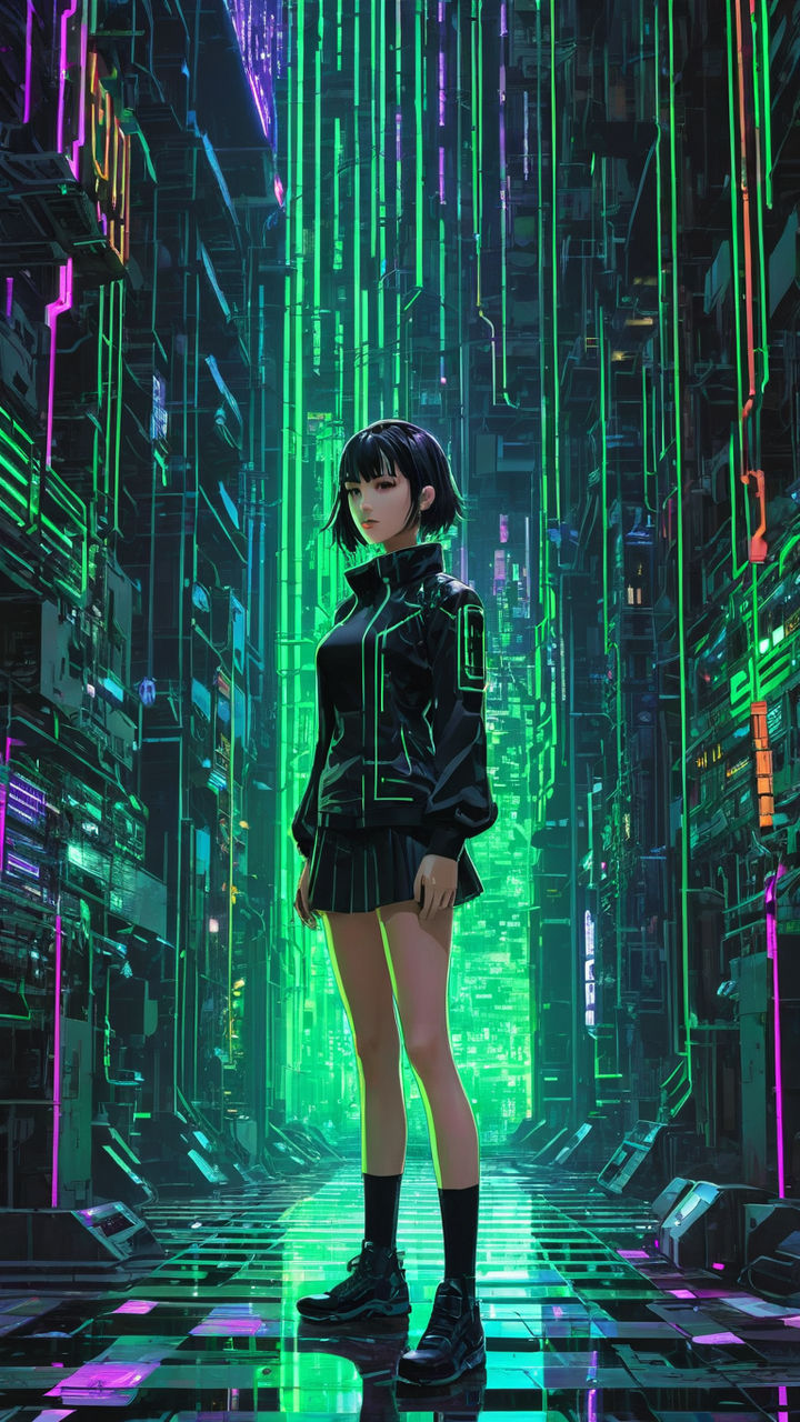 A glitched in the matrix by Mark J - Playground