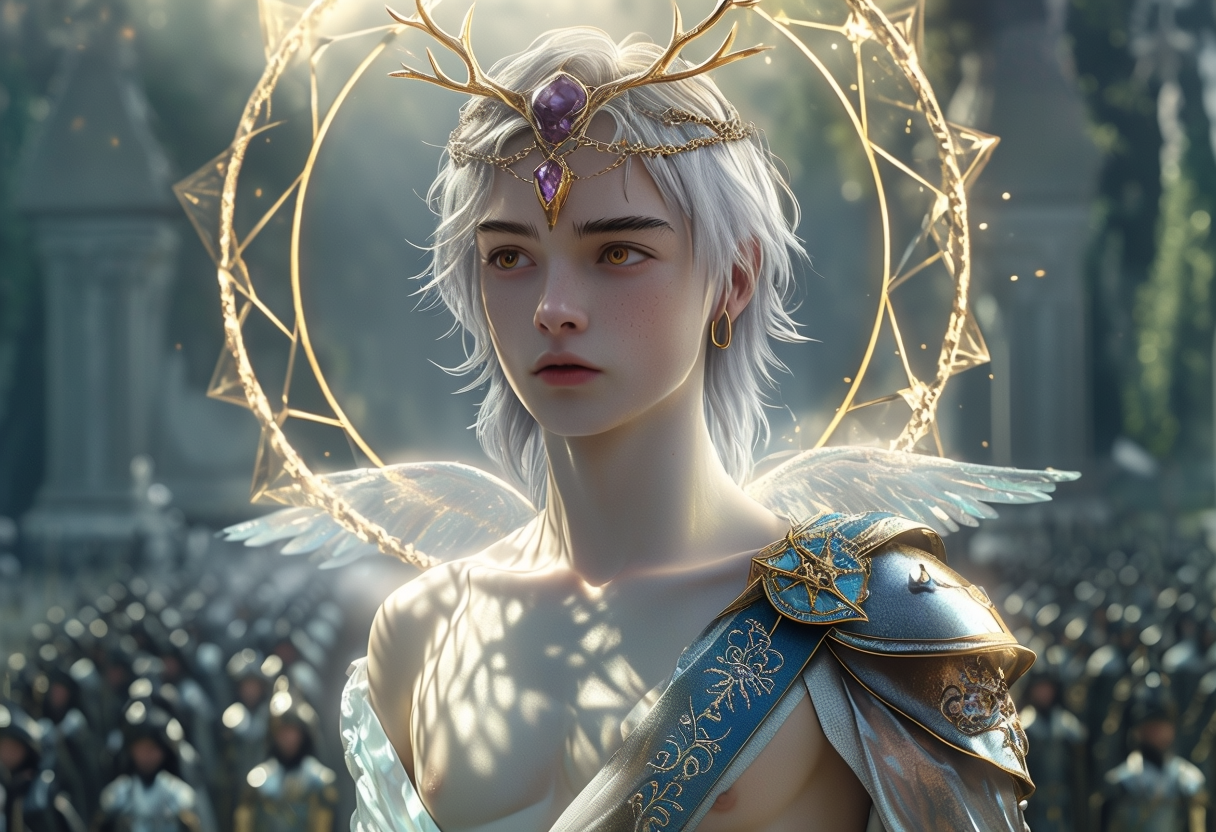 A highly detailed digital cinematic scene depicts a young pe... by Zuo ...