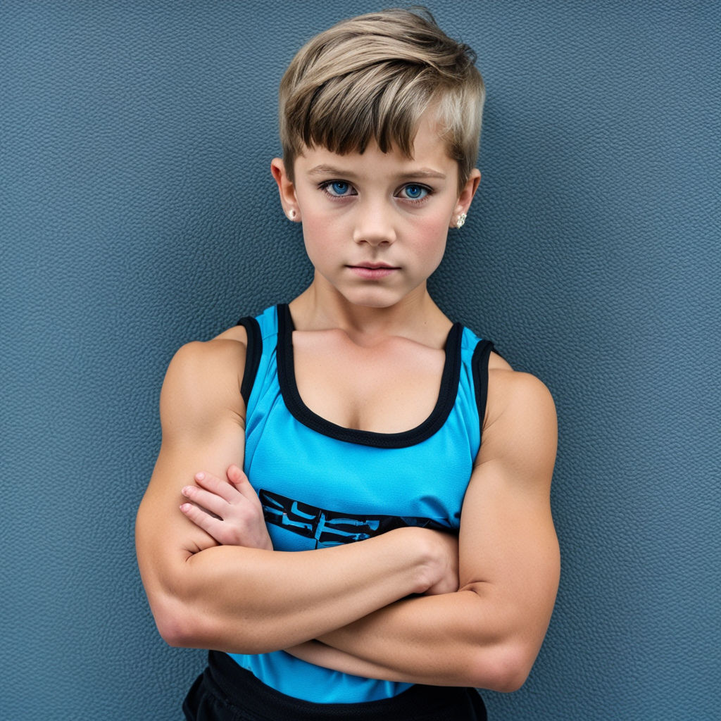 Super built preteen girl bodybuilder Showing off Oversized by Glenn ...