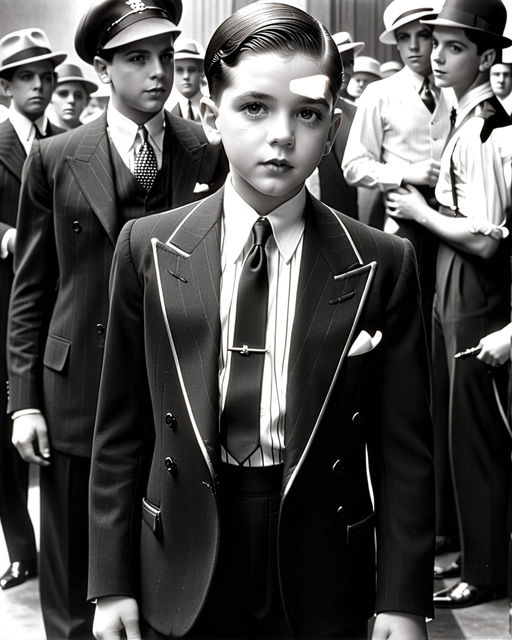 A baby bugsy malone with slick backed hair by james hill - Playground