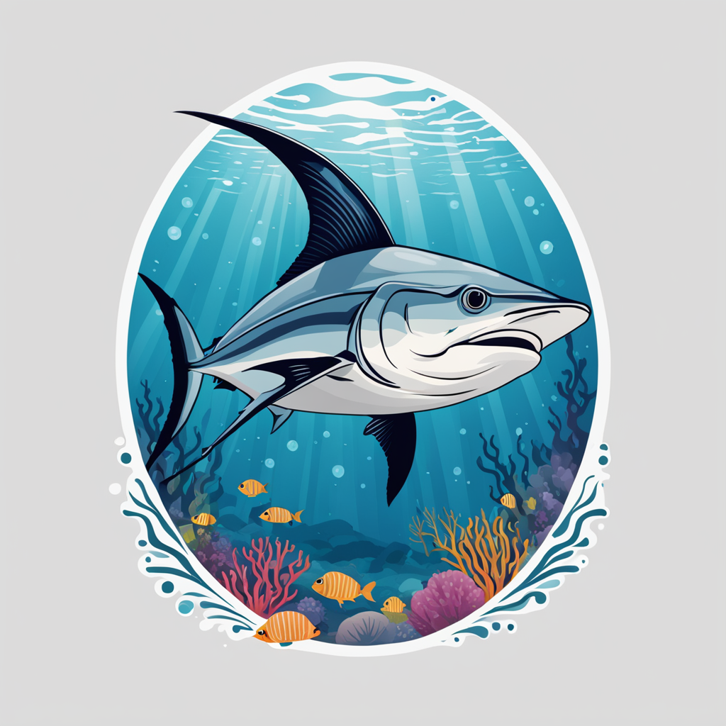Create underwater swordfish-themed images to print on t-shir... by Veli ...