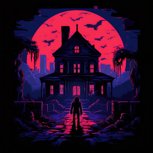 8-bit horror movie poster by JWG . LLC - Playground