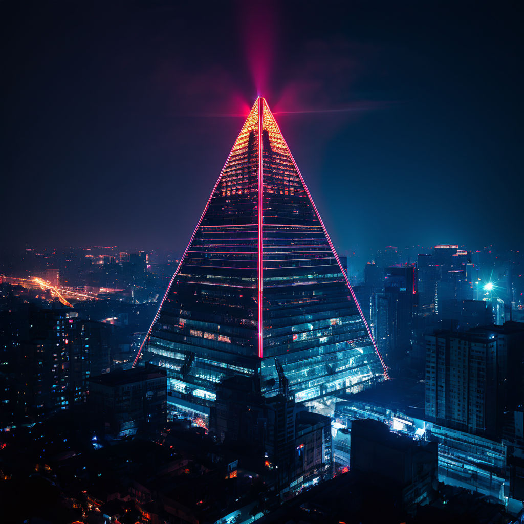 Photo of a skyscraper in the shape of a pyramid by Lun - Playground