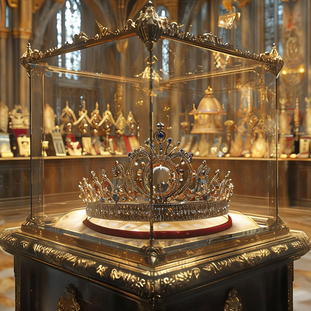 The Tiara Display: The royal tiara is placed in a secure by shaikh ...