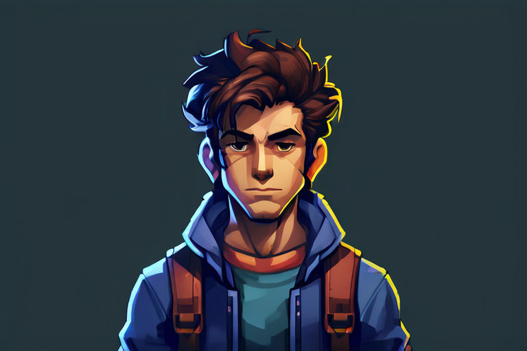 A 16 bits main character from a video game from diferents vi... by ...