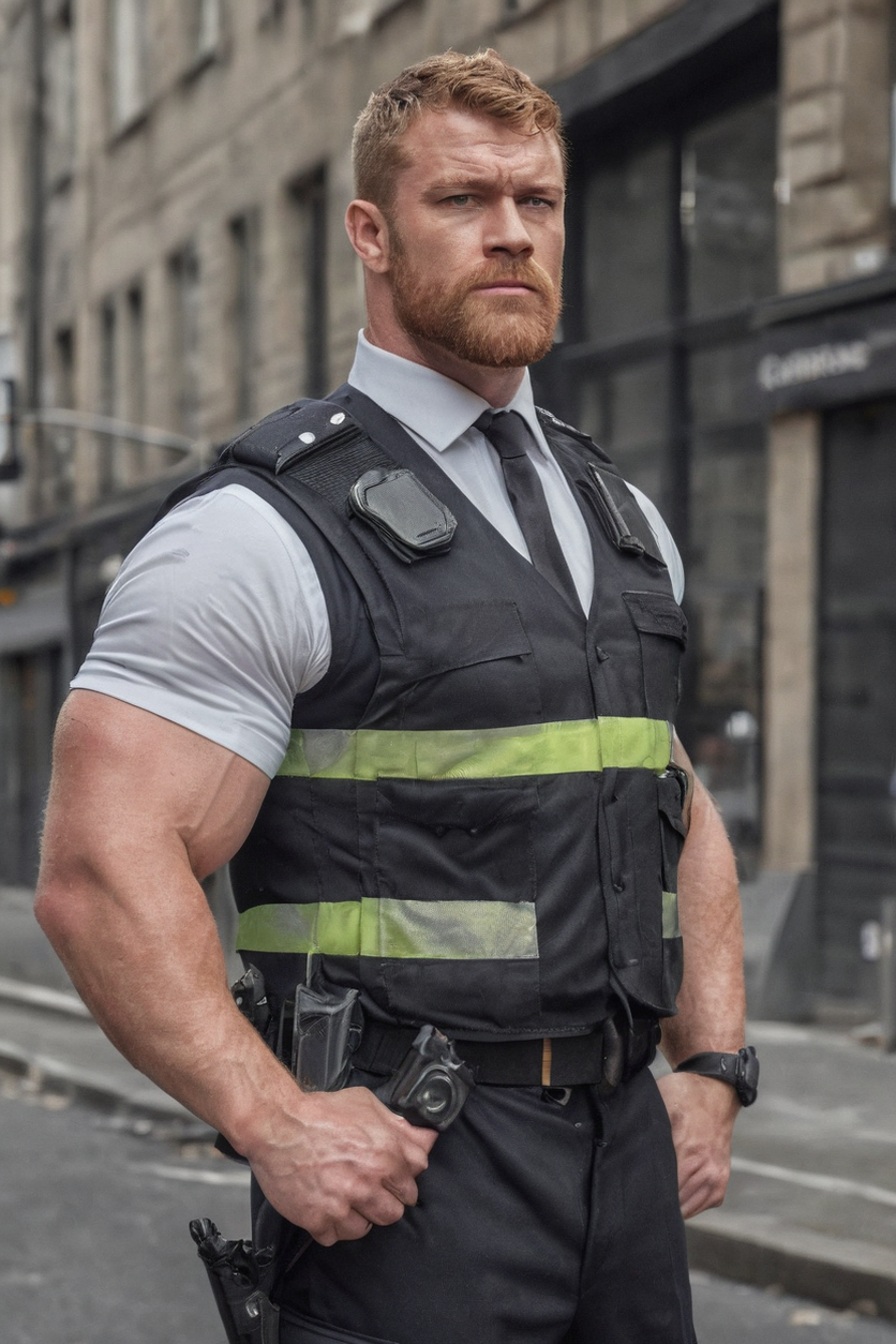 Colossal beefy very muscular British policeman by Carl Muspratt ...