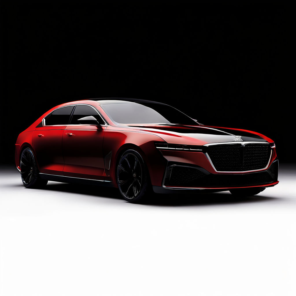 A striking red and black sports HONGQI S9 car by Kamran Iqbal - Playground