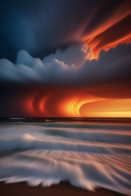 Tempestuous sky ignites in fiery colors by Akt_blog IT_BLOG - Playground