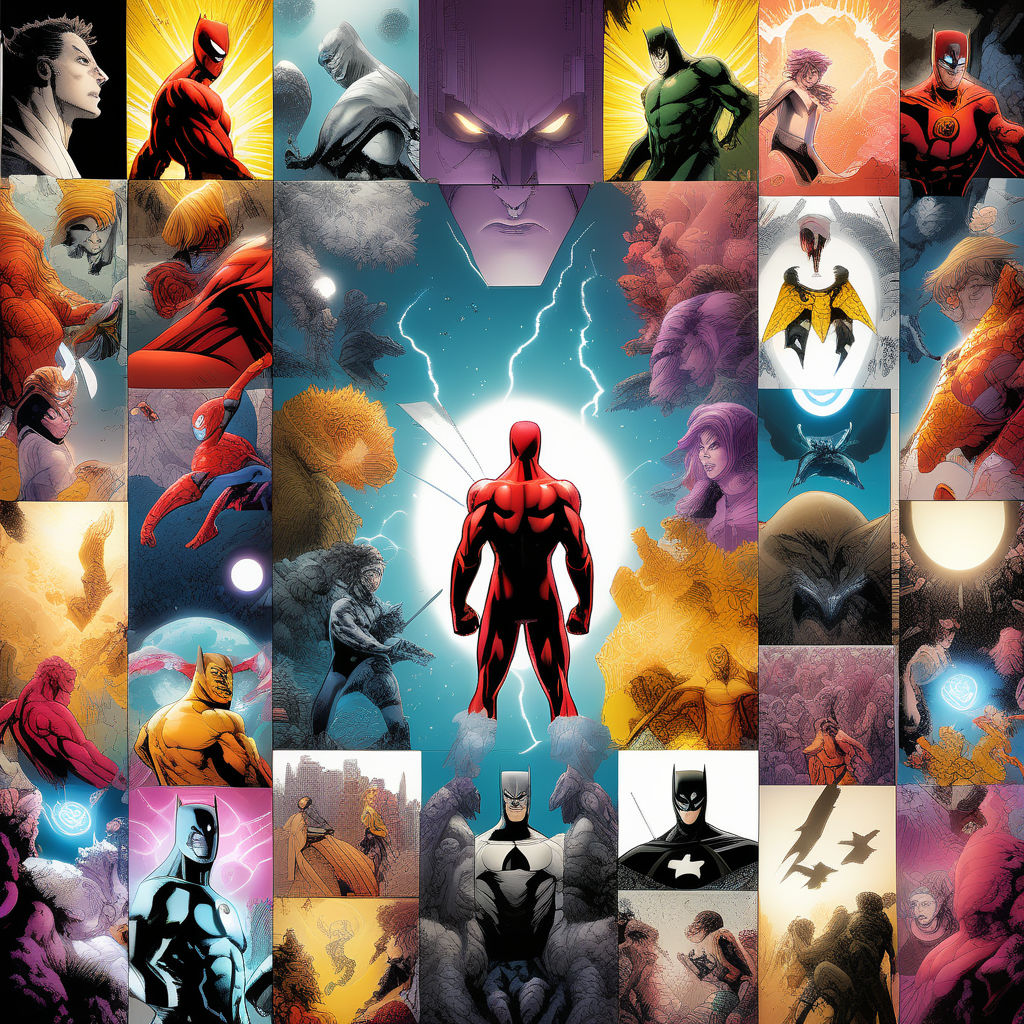 Collage of all comic books character by Kiran Gasti - Playground