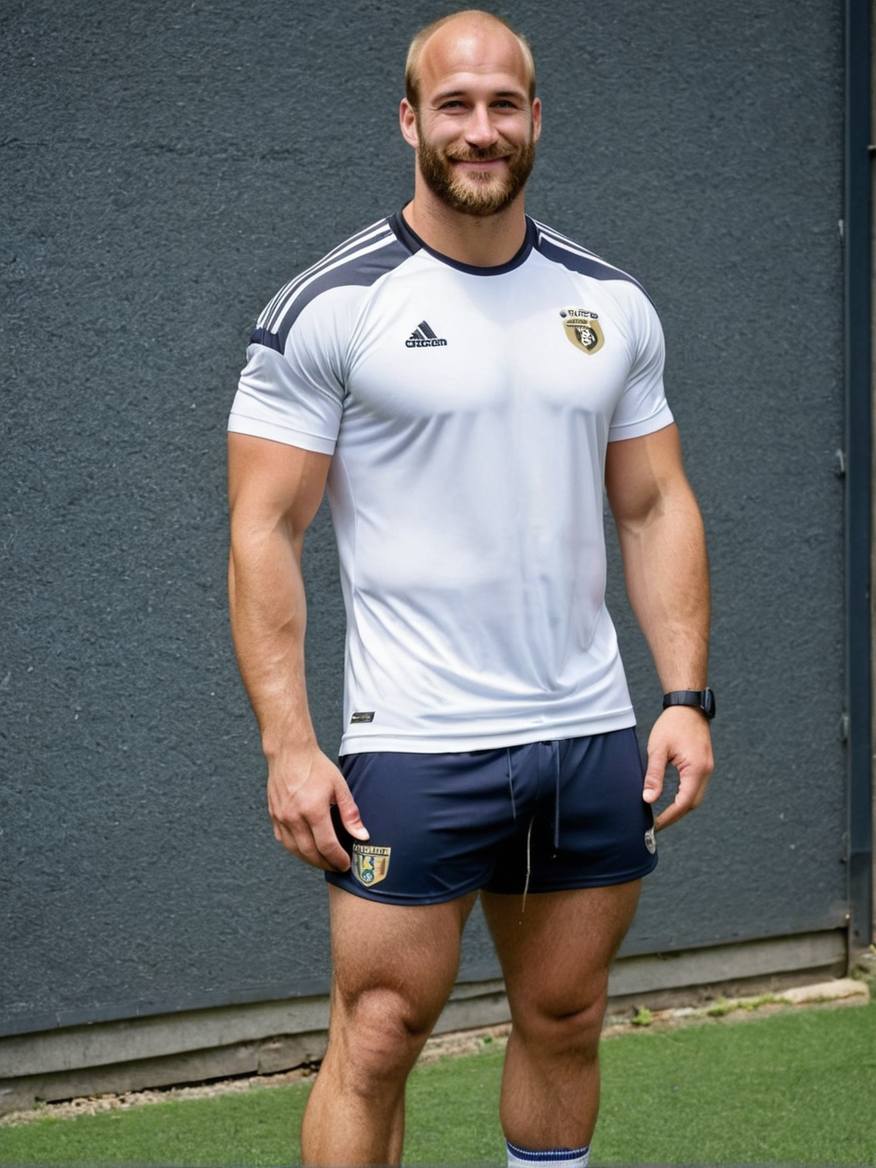 Realistic very big muscular young white man by Carl Muspratt - Playground