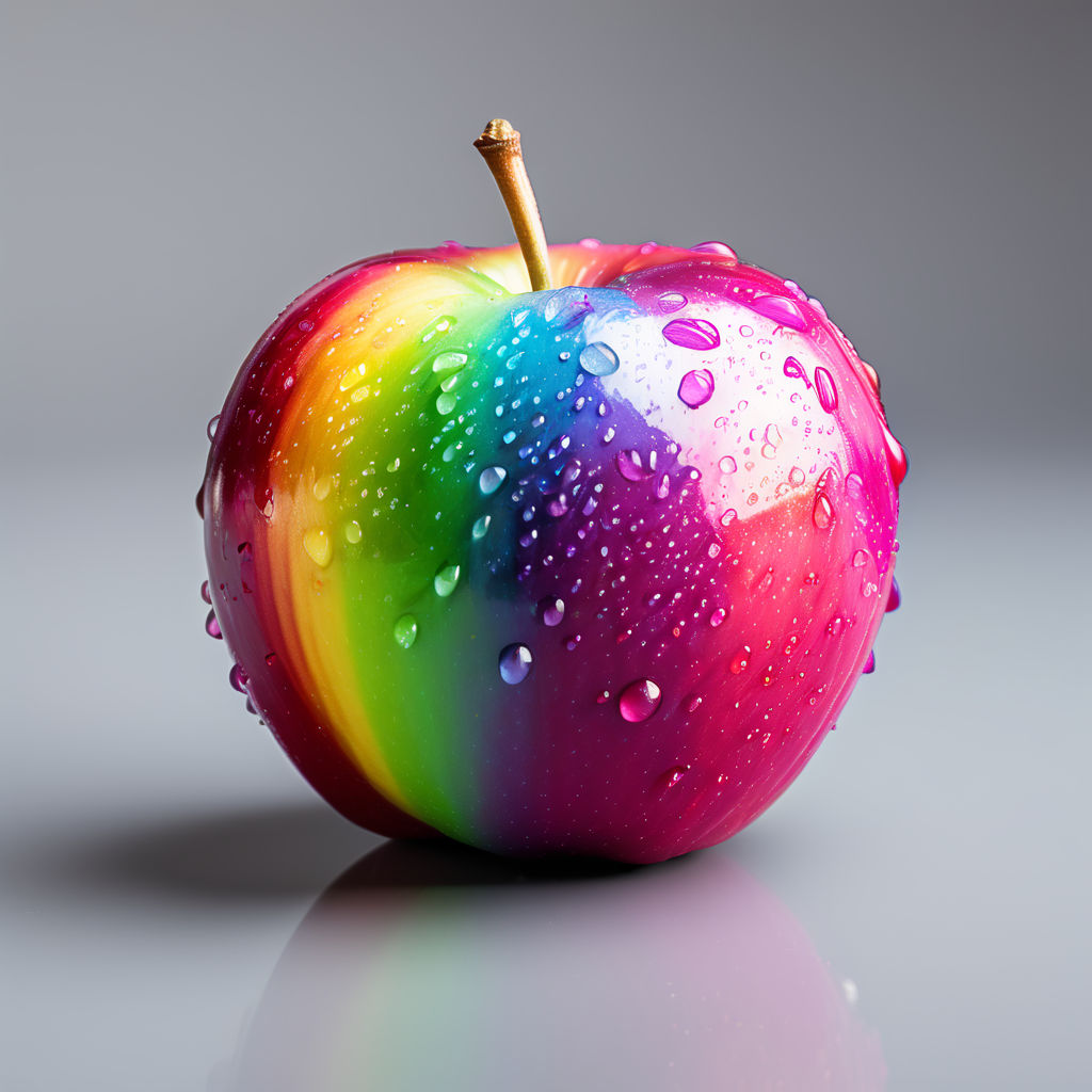 Rainbow colour Apple by Aashiq - Playground