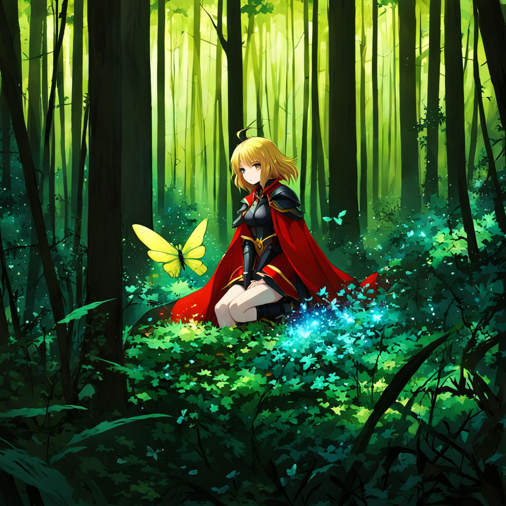 Anime girl with oversized chest by F N - Playground