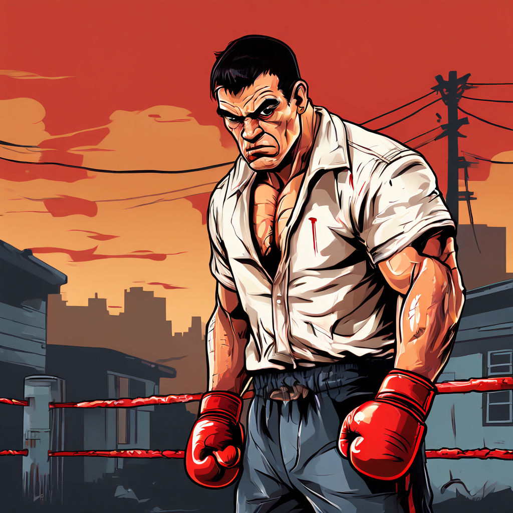 Agressive boxer 2d gta graphics by Mikołaj Węgrzyn - Playground
