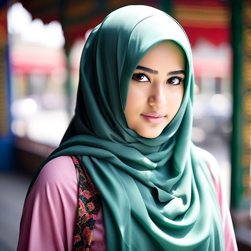A young Muslim woman wearing modest attire by Yasmin Abdullah - Playground