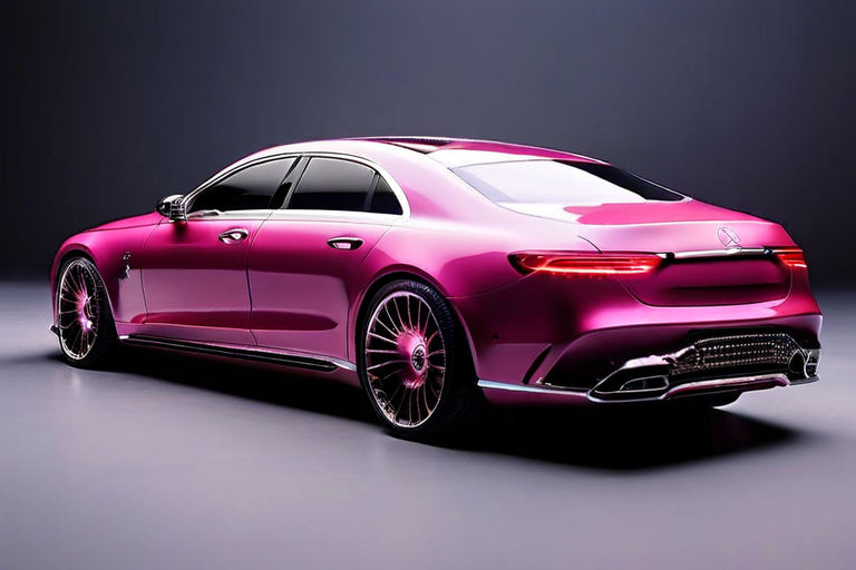 Mercedes maybach e class all 2025 full modified pink cplours... by amir ...