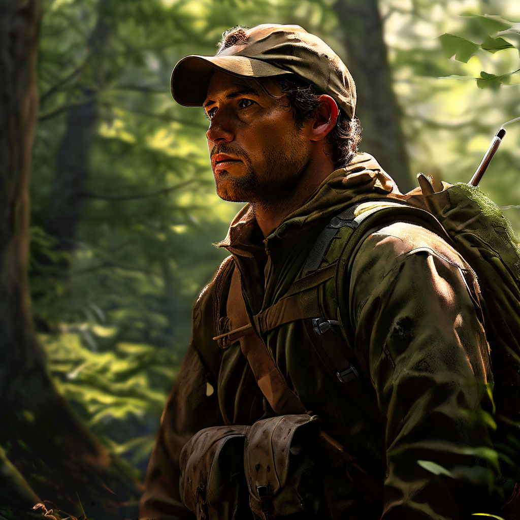 Digital drawing of a confident hunter by Cha Cha - Playground