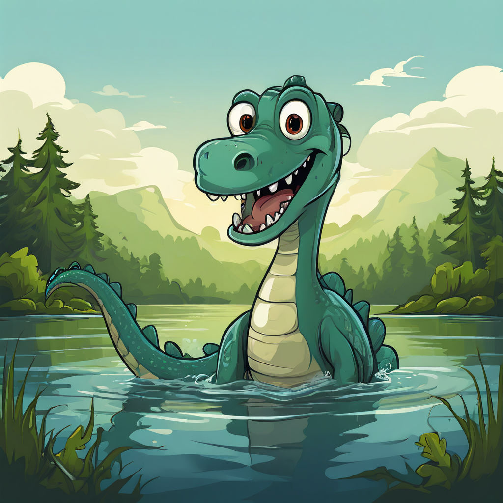 Cartoon loch ness monster by Kalvin - Playground