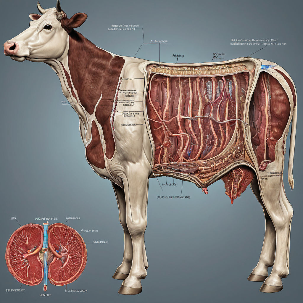 Digestive System of a Cow**: A diagram showing the digestive... by FH ...